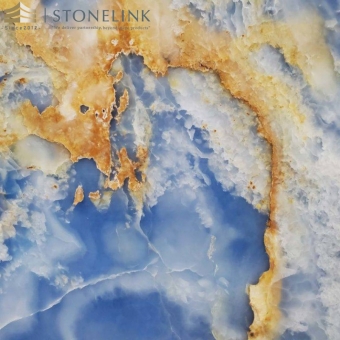 Natural backlit blue onyx slab manufacturer & supplier | Stonelinkcina.com
